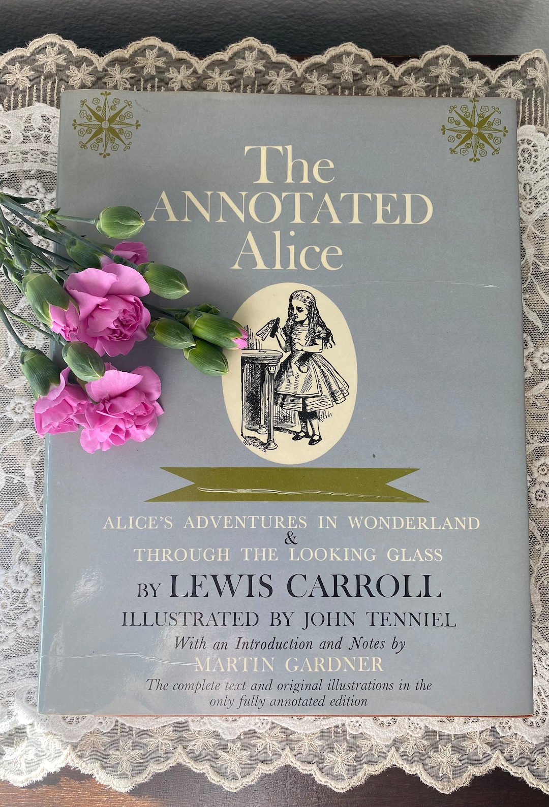 Vintage 1960 Children's Book the Annotated Alice: Alice's Adventures in Wonderland and Through ...