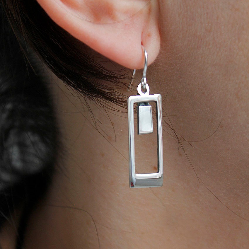 Medium Size Rectangular Earring From the AERO Collection - Etsy