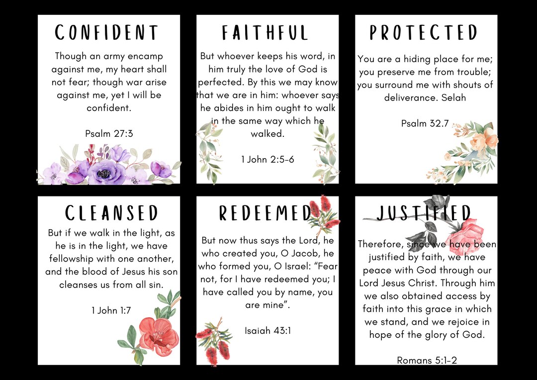 30-day, Scripture Cards, Affirmation, Jesus, God, Christian, Love, Women, Affirmations for Women ...