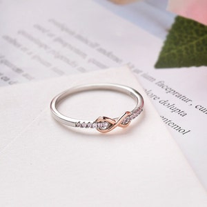 To My Daughter Forever Infinity Ring Pink Diamond Ring Silver Wedding ...