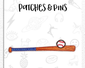 Baseball Bat Iron on Patch - Etsy