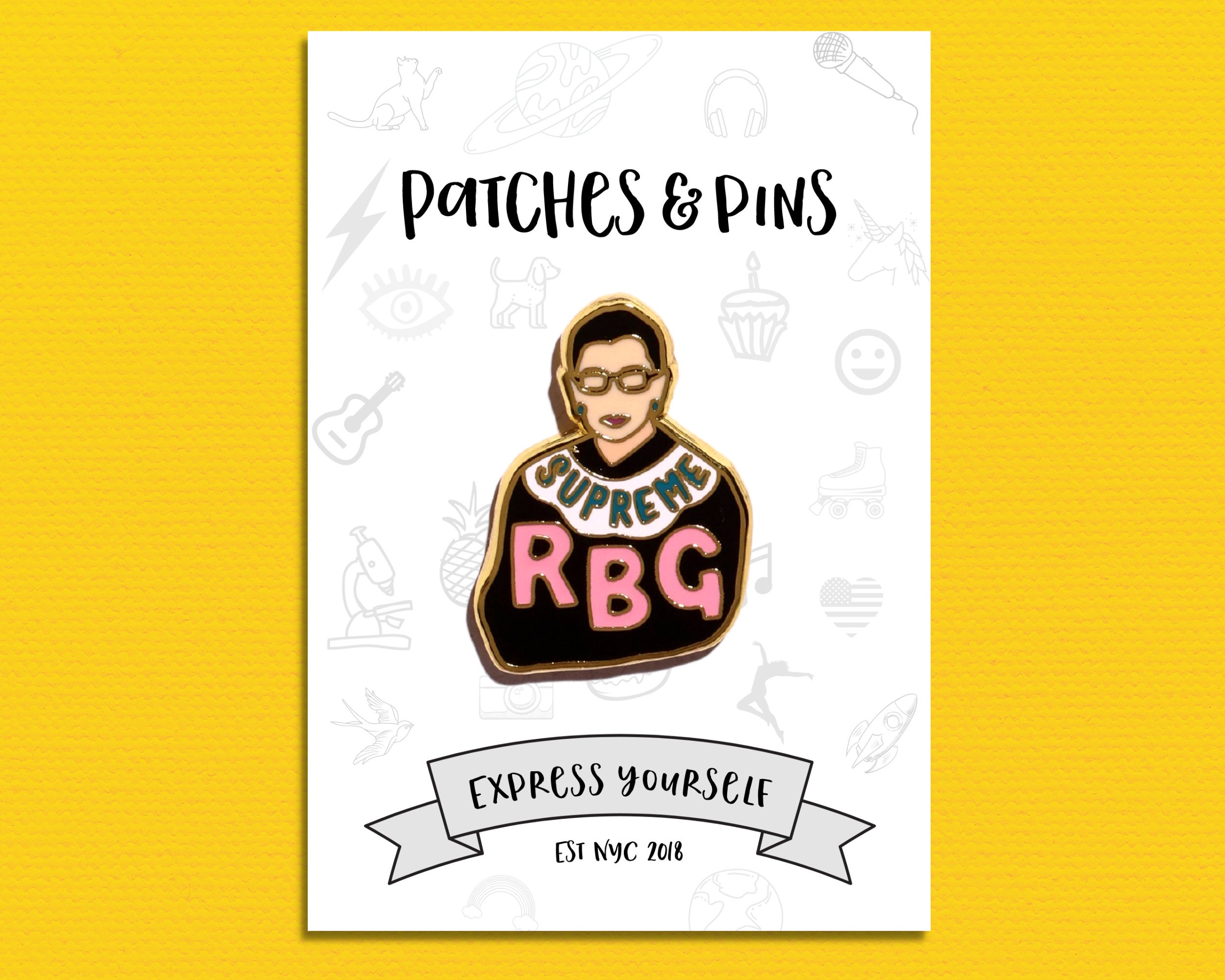 RBG Enamel Pin Backpack Pin Lapel Pin Pins and Patches - Etsy