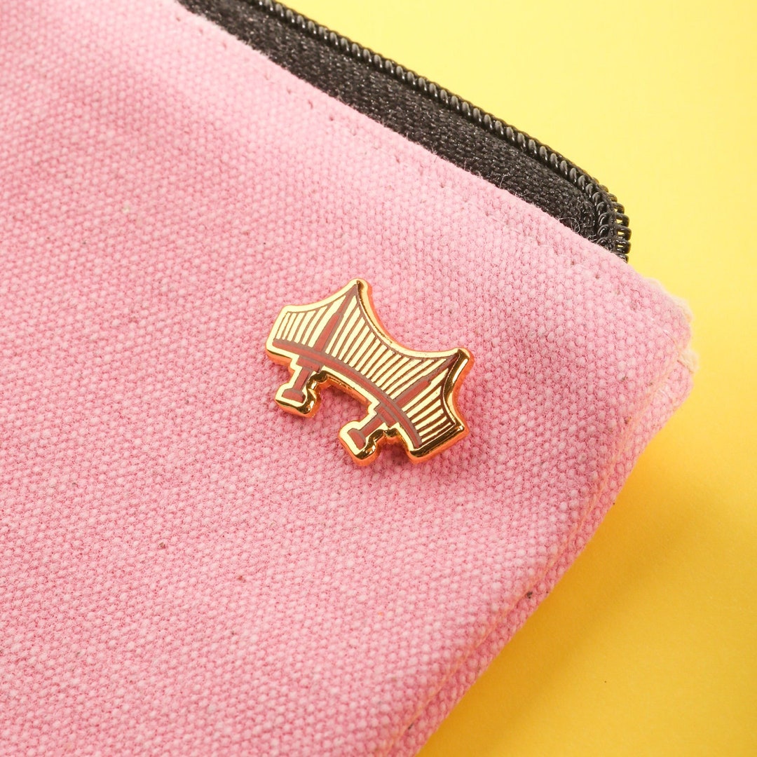 Golden Gate Bridge Enamel Pin, Lapel Pin, Hard Enamel Pin, Face Mask ...