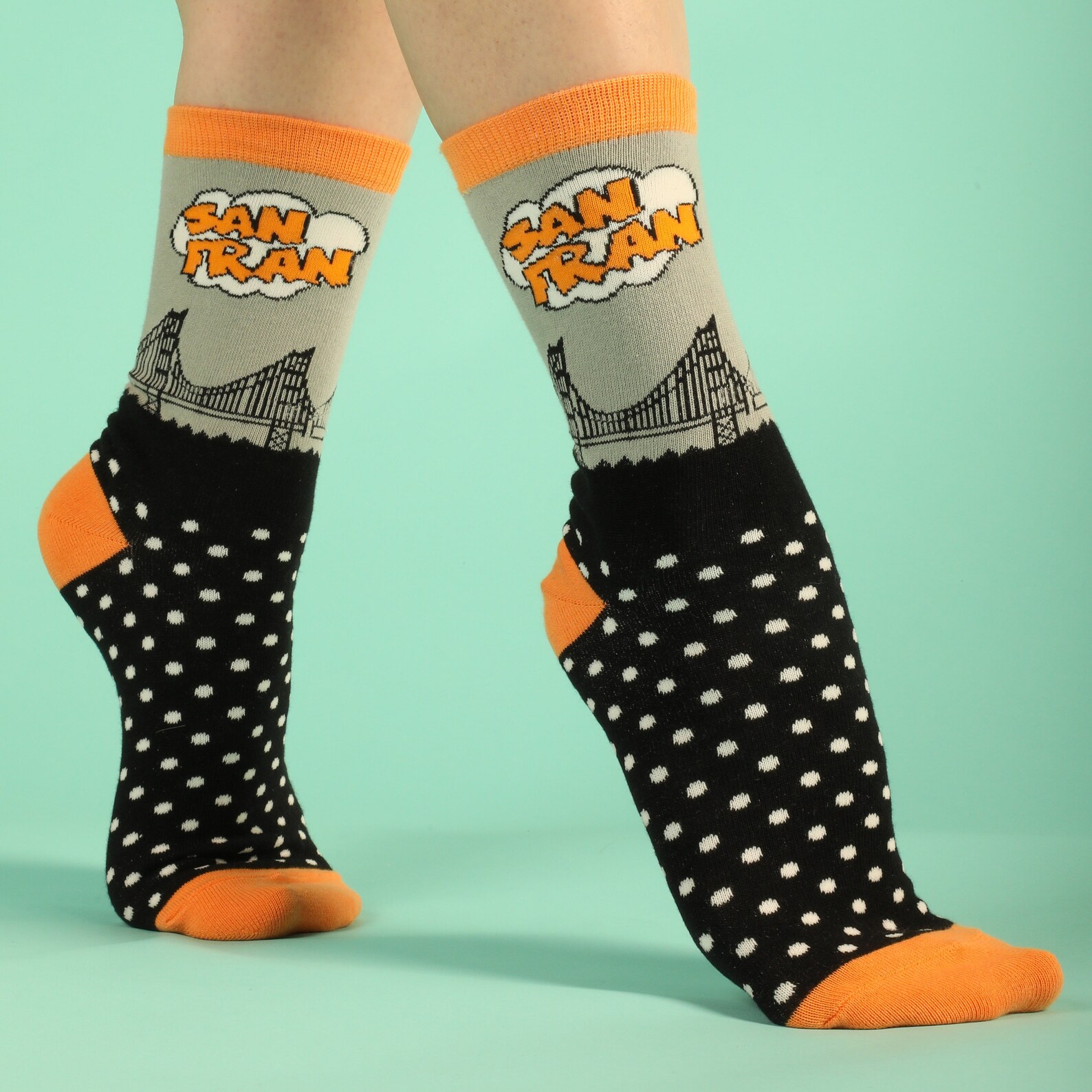 San Francisco Women's Socks Fun Graphic Socks - Etsy