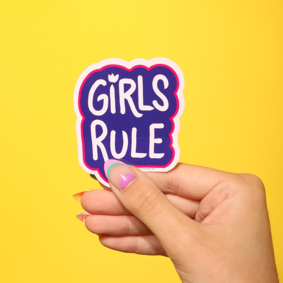 Girls Rule Sticker, Waterproof Sticker, Decorative Sticker, Water ...