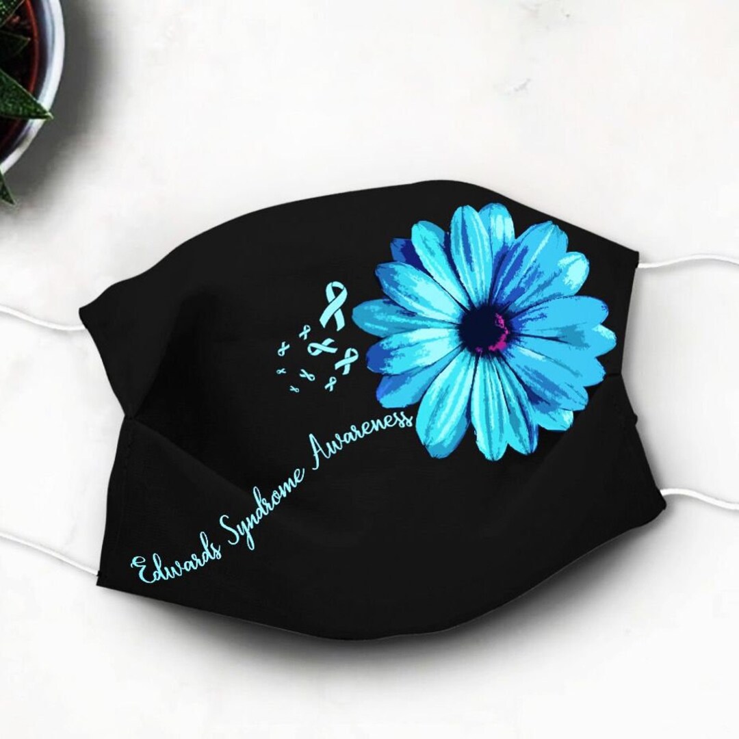 Edwards Syndrome Awareness Mask, Breathable Washable Reusable Mask - Etsy