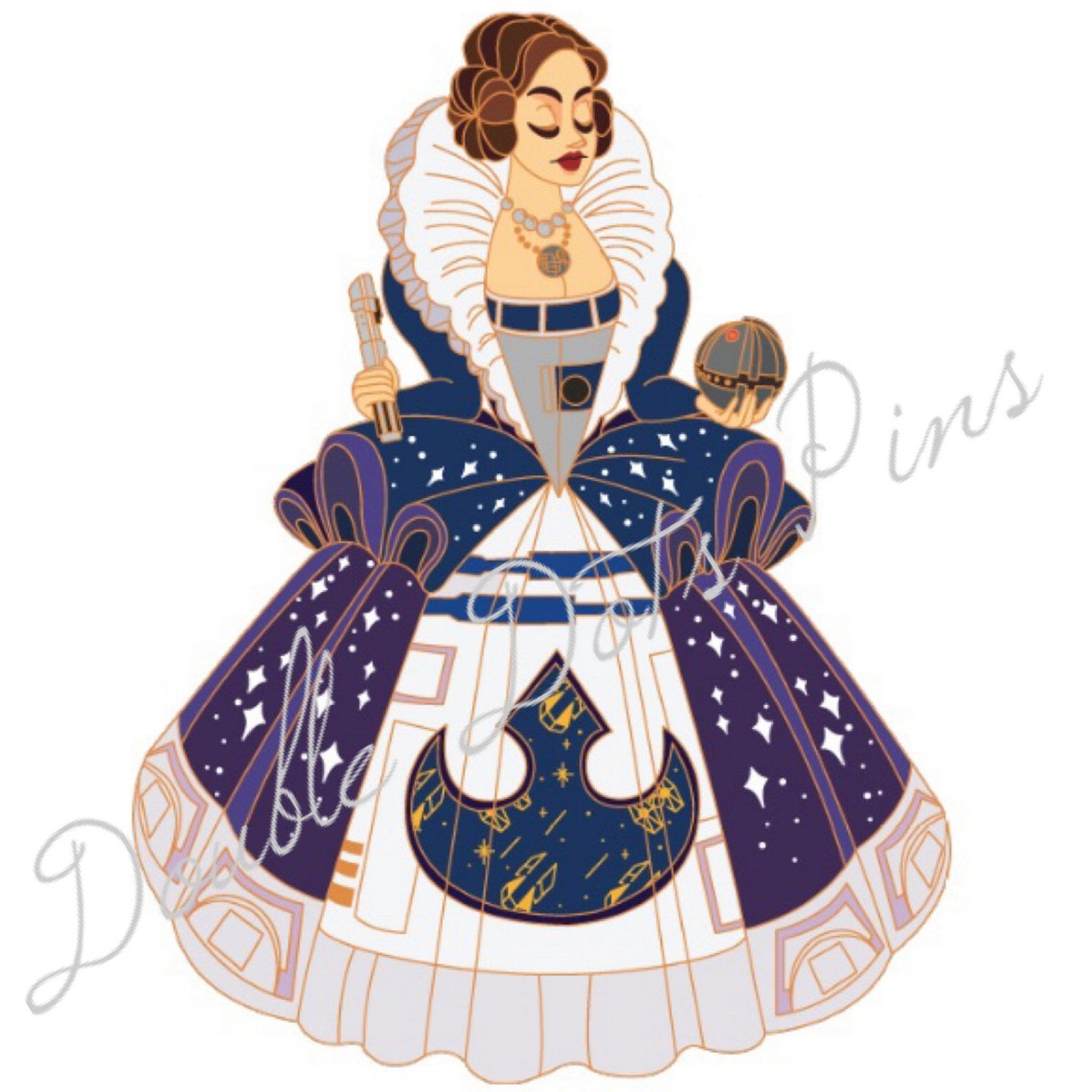 Princess Leia Elizabeth I Pin Star Wars Pin Disney - Etsy