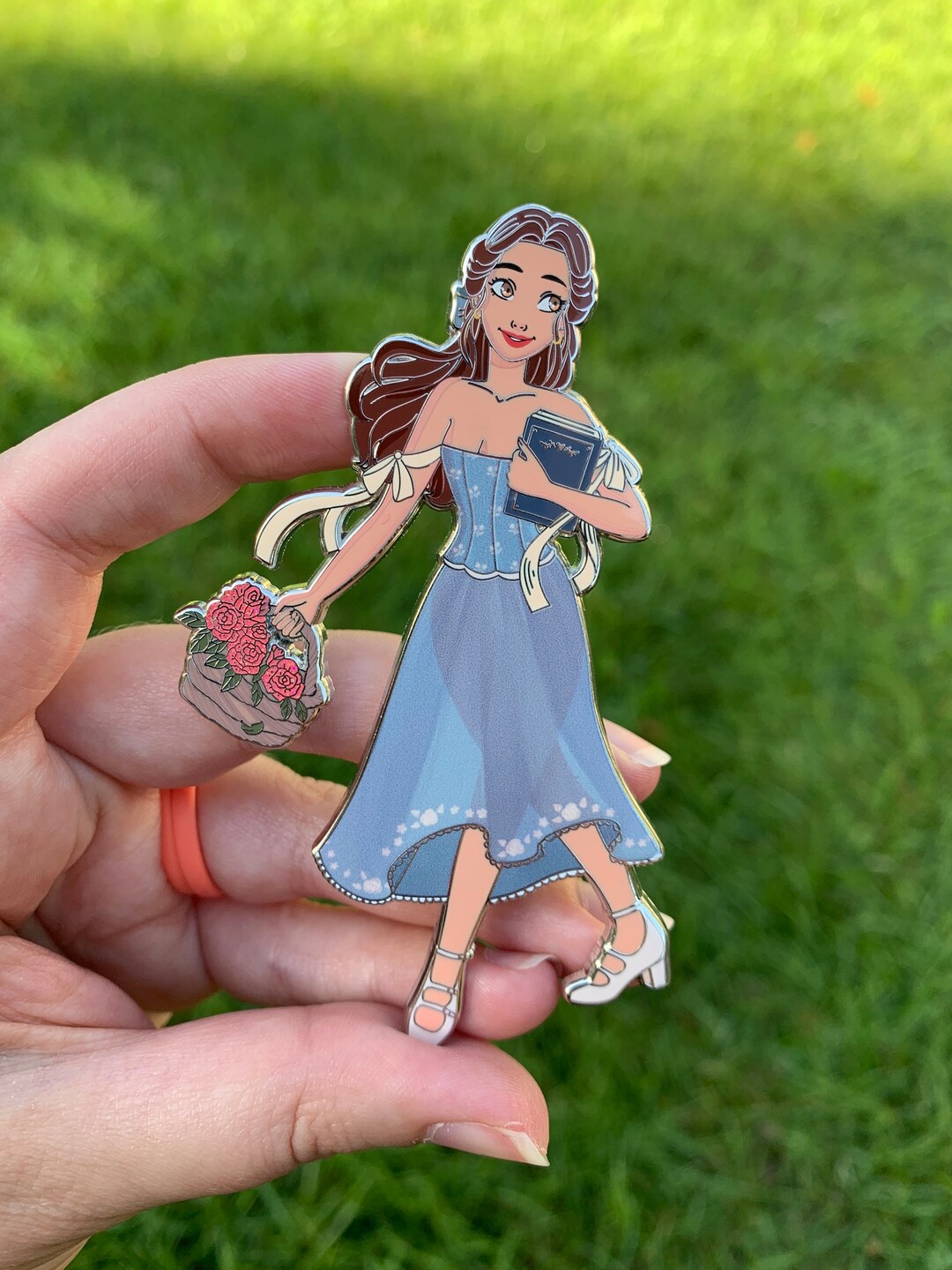 Modern Belle Pin - Beauty and the Beast Pin - Disney Fantasy Pin - Etsy