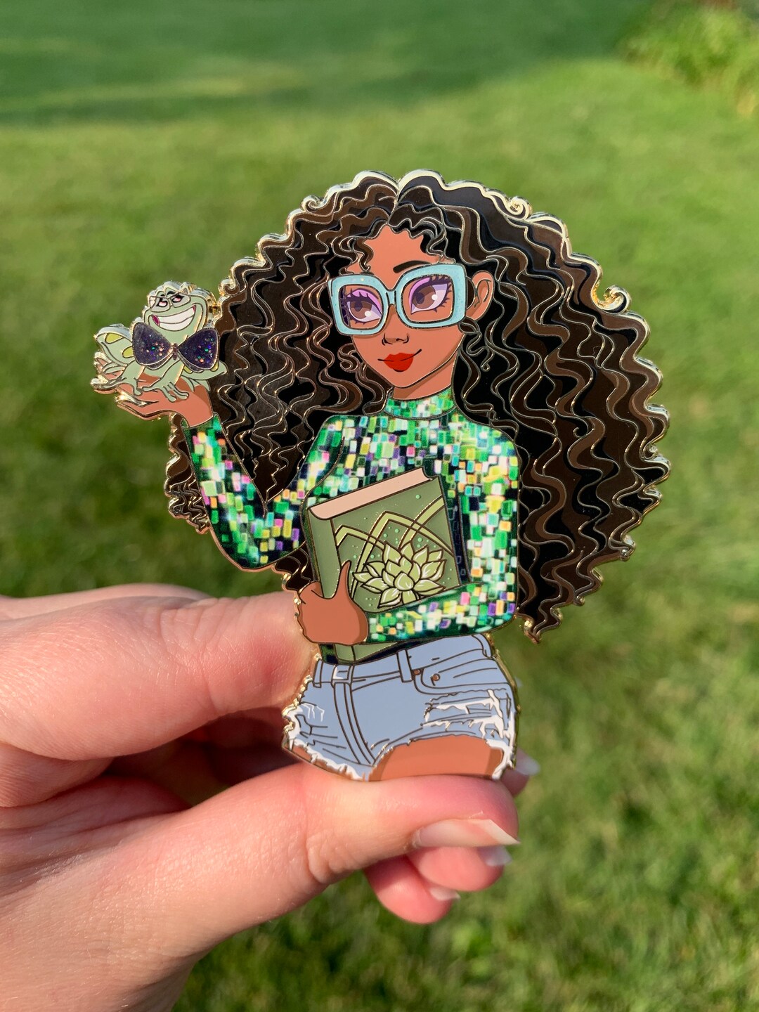 Bookworm Tiana Pin - Princess and the Frog - Disney Fantasy Pin - Etsy