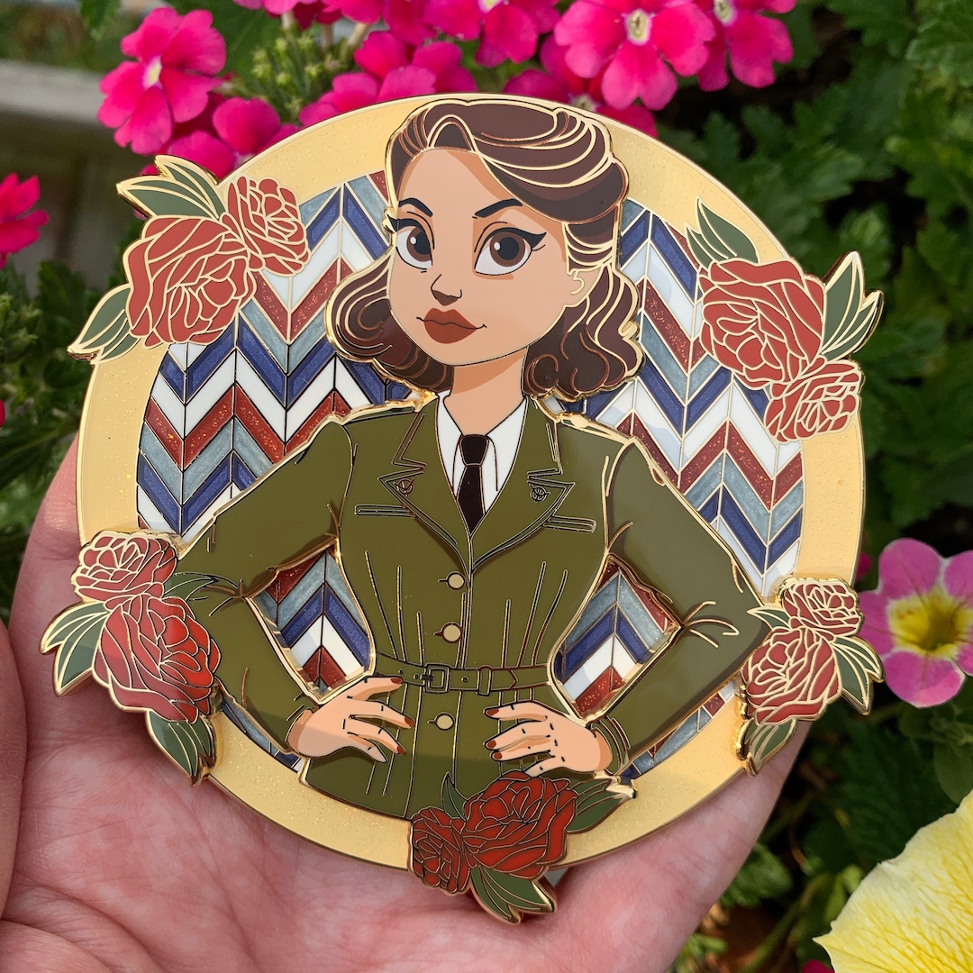 Peggy Carter Pin - Captain America - Marvel - Disney Fantasy Pin - Etsy