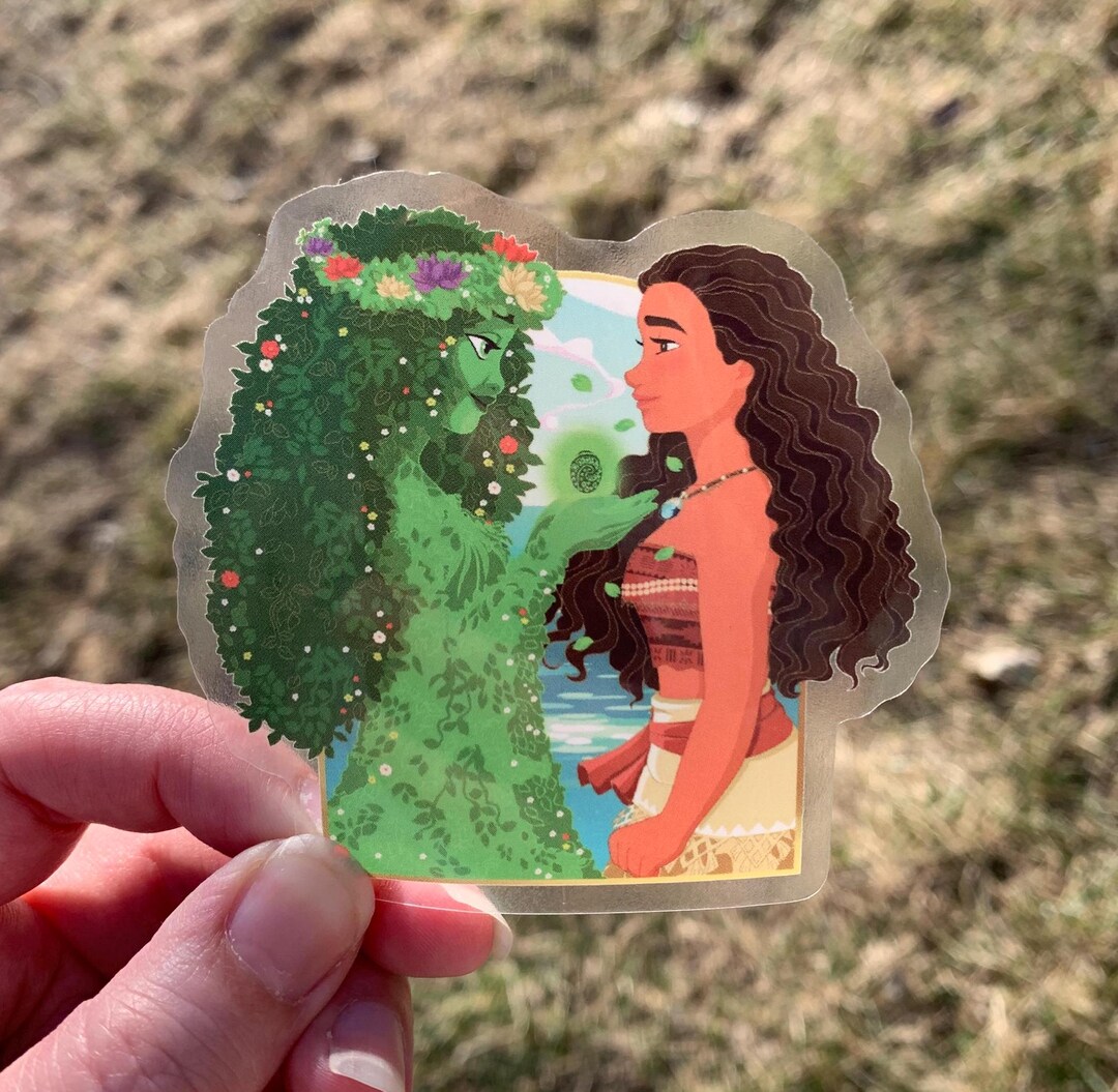 Te Fiti and Moana CLEAR Sticker - Moana Stickers - Etsy