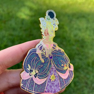 Glitter Rapunzel + Marie Antoinette Pin - Tangled Pin - Fantasy Lapel ...