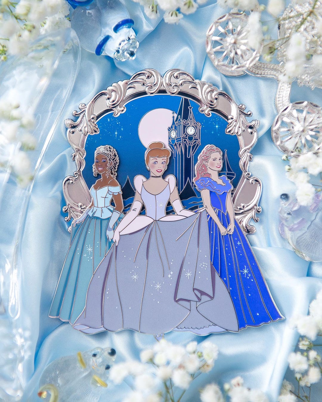 Multiverse of Cinderella Pin - SILVER Platted Variant Fantasy Lapel Pin ...