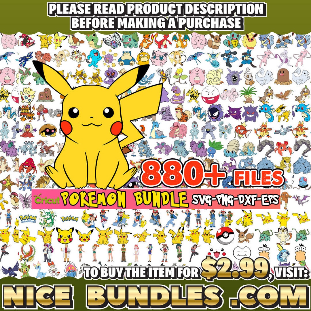 880 Pokemon Layered Bundle Files, Pokemon Bundle, Pokemon Clipart ...