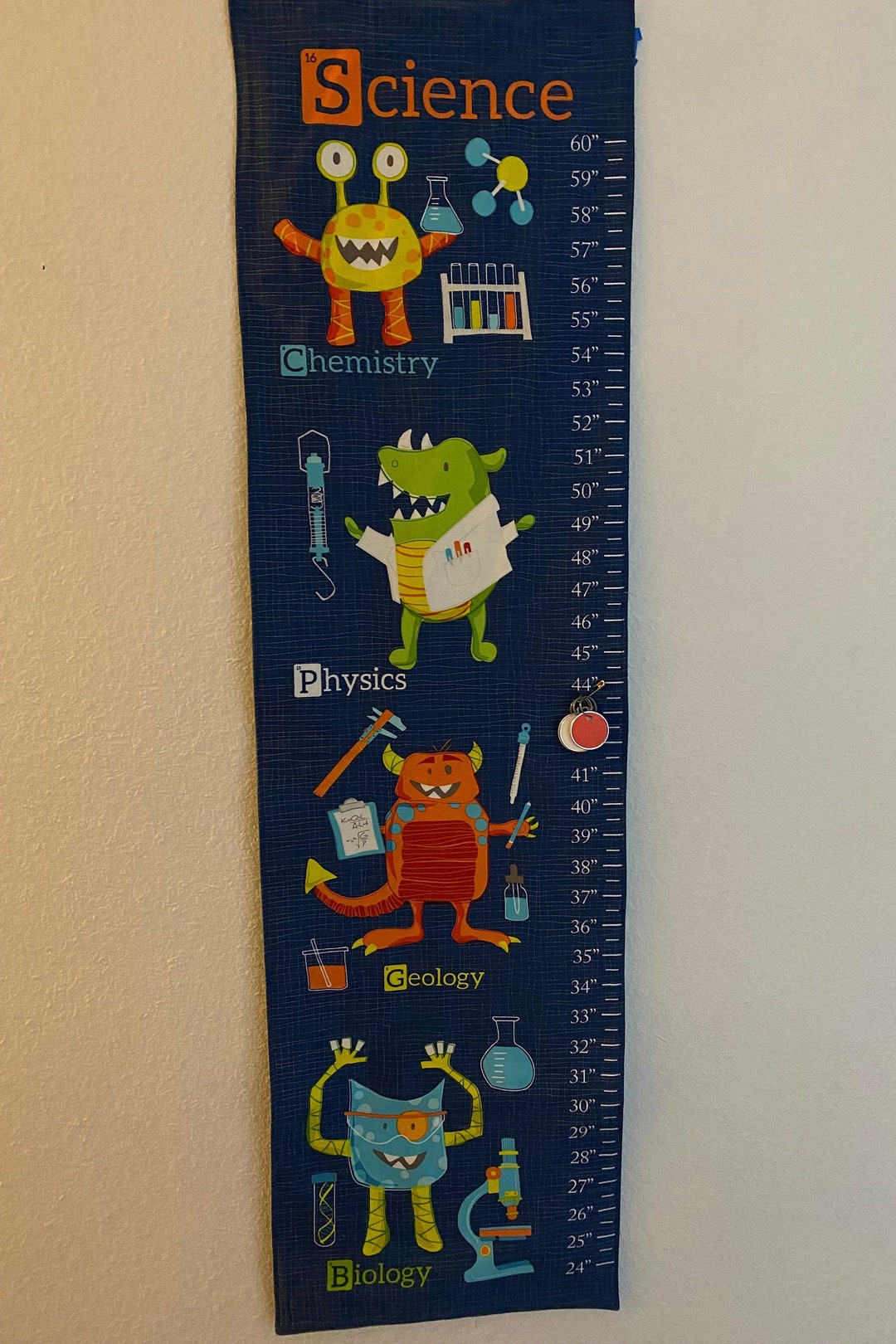 Wall Growth Height Chart Science Theme With Tags - Etsy