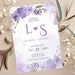 Purple Save the Date Template Floral Save the Date Template Editable ...