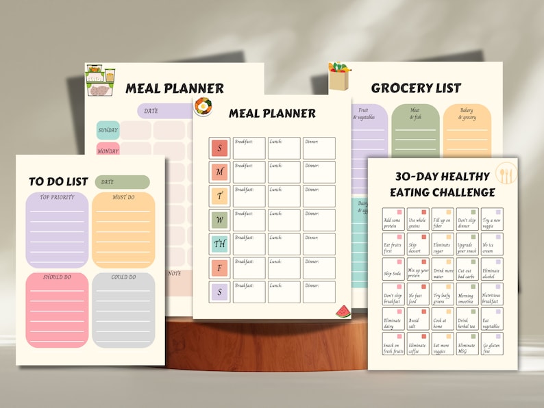 Printable Meal Planner, Digital Download, Weekly Meal Plan, Printable ...