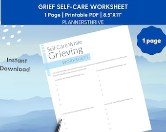 Miscarriage Self Care Worksheet Printable - Etsy