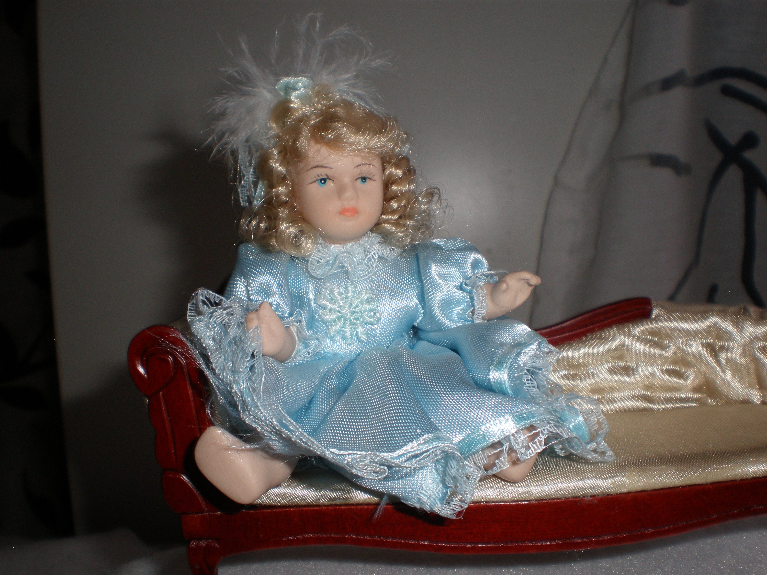 Miniature Doll of 12 Cm Made of Porcelain Handmade an - Etsy UK