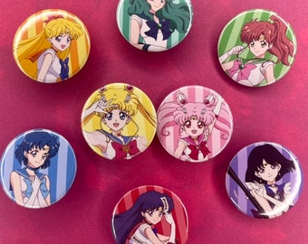 Sailor Moon Button Pin - Etsy