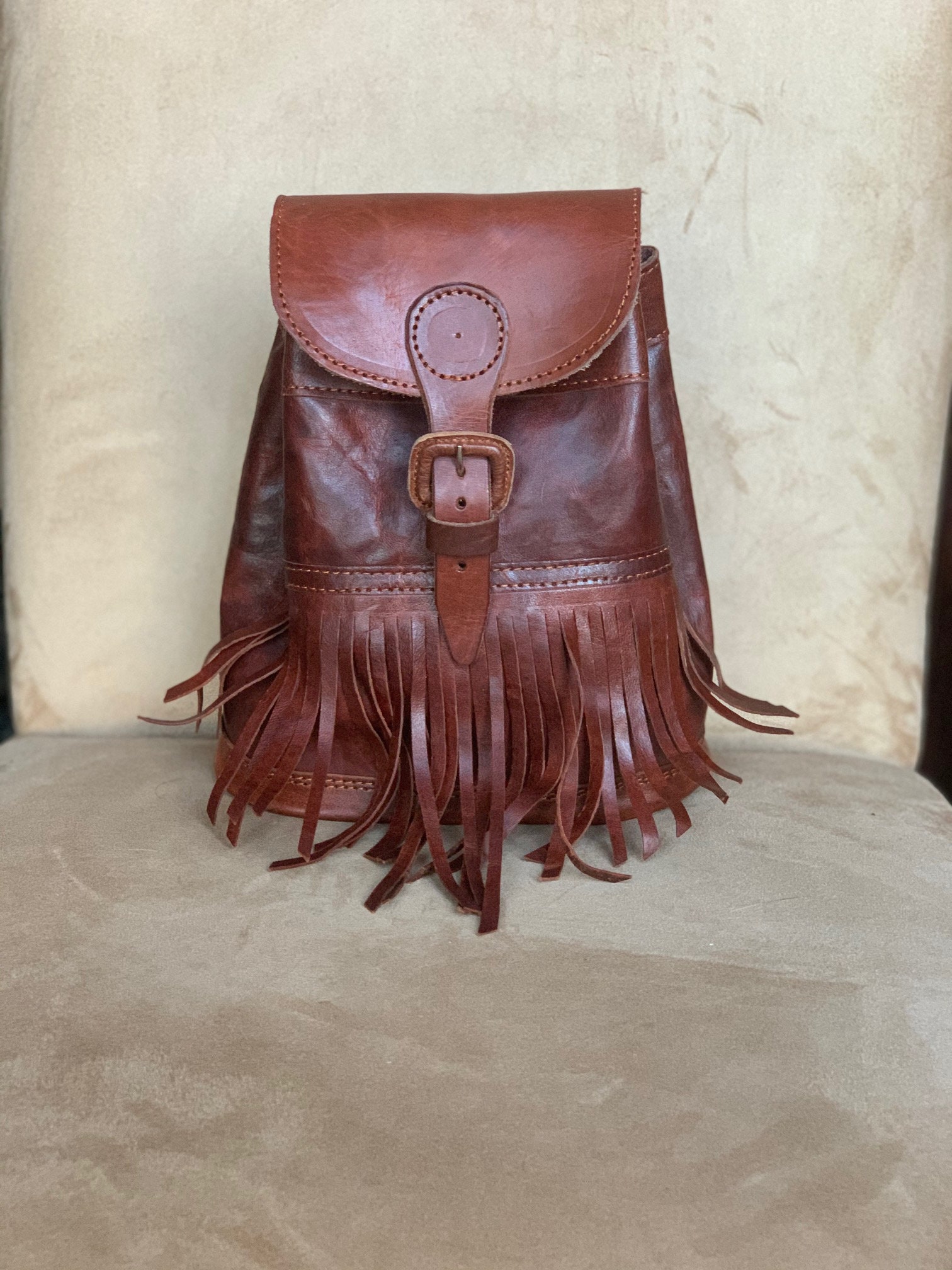 Retro Leather Backpack Mexican Hand Made Authentic - Etsy