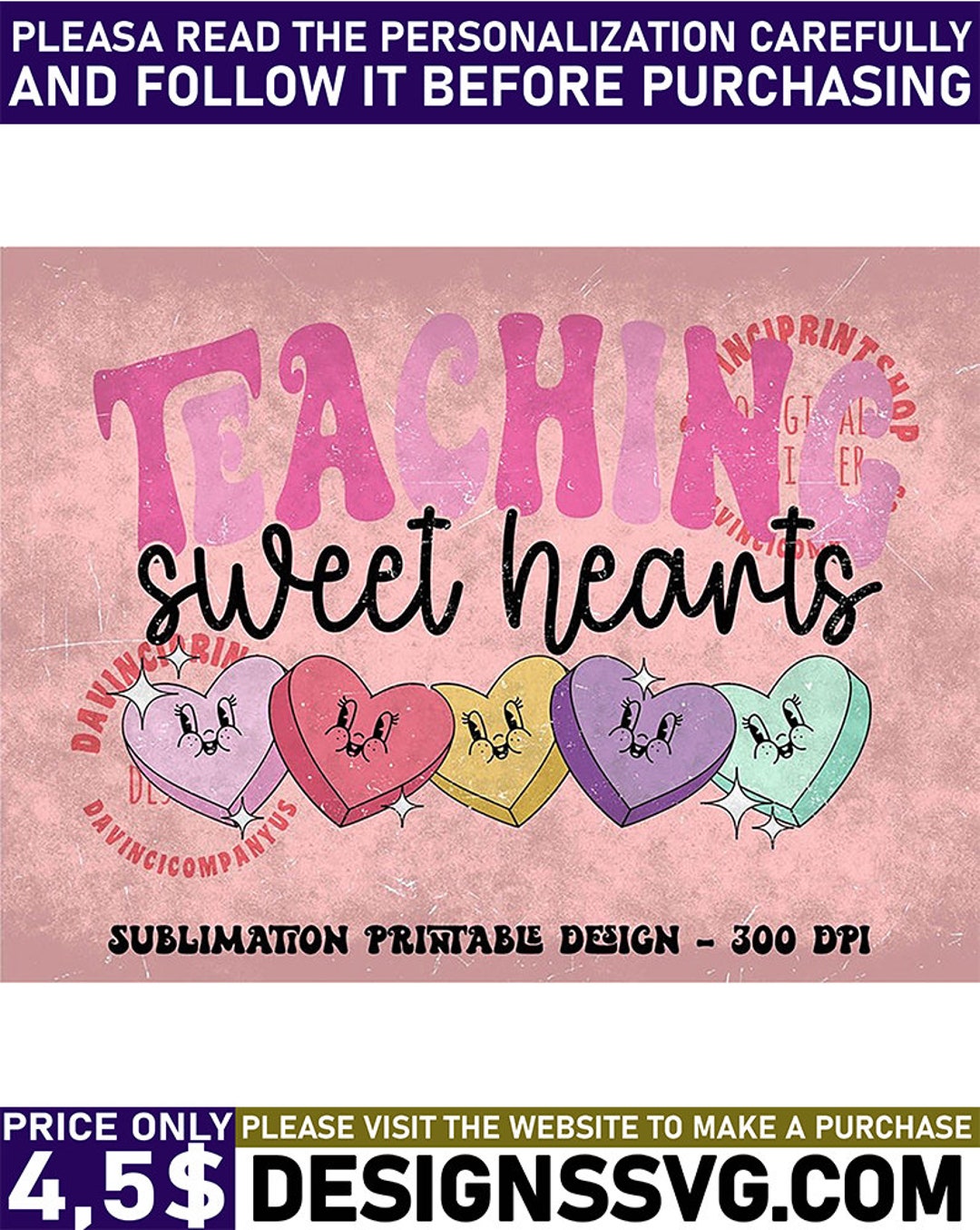 Teaching Sweethearts Png, Teacher Valentines Png, Valentines Png, Retro ...