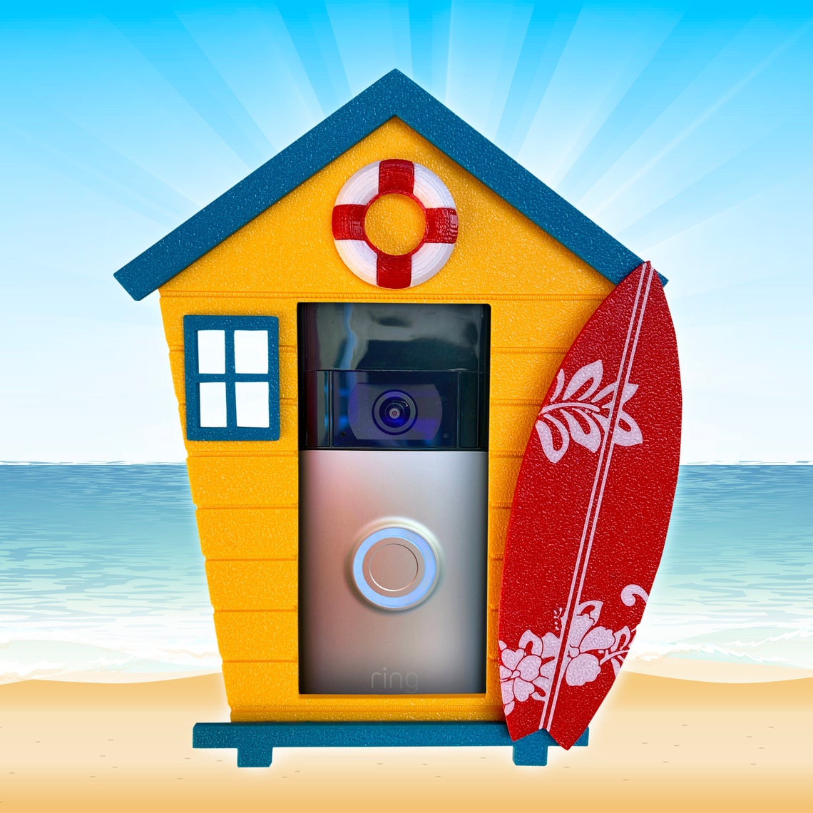 Masque-a-ring Surf Shack Decorative Faceplate for Ring Video | Etsy