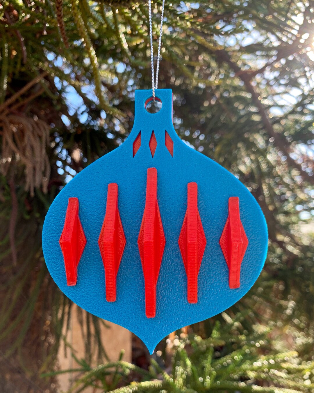 Mid Century Modern Triangles Christmas Ornament - Etsy