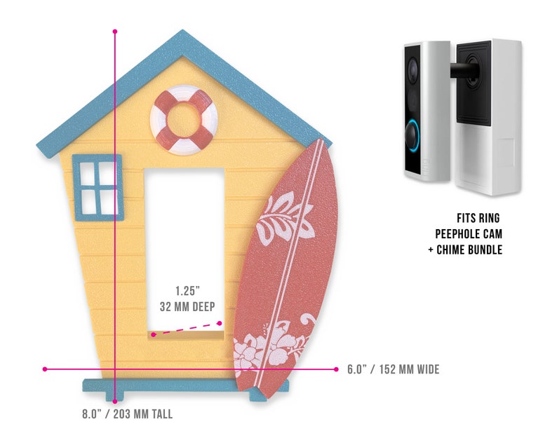 Masque-a-ring Surf Shack Decorative Faceplate for Ring Video | Etsy