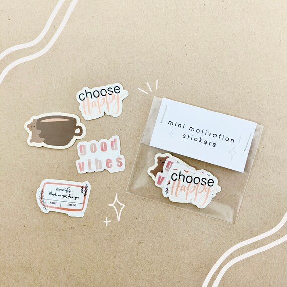 Mini Motivational Sticker Pack | Etsy