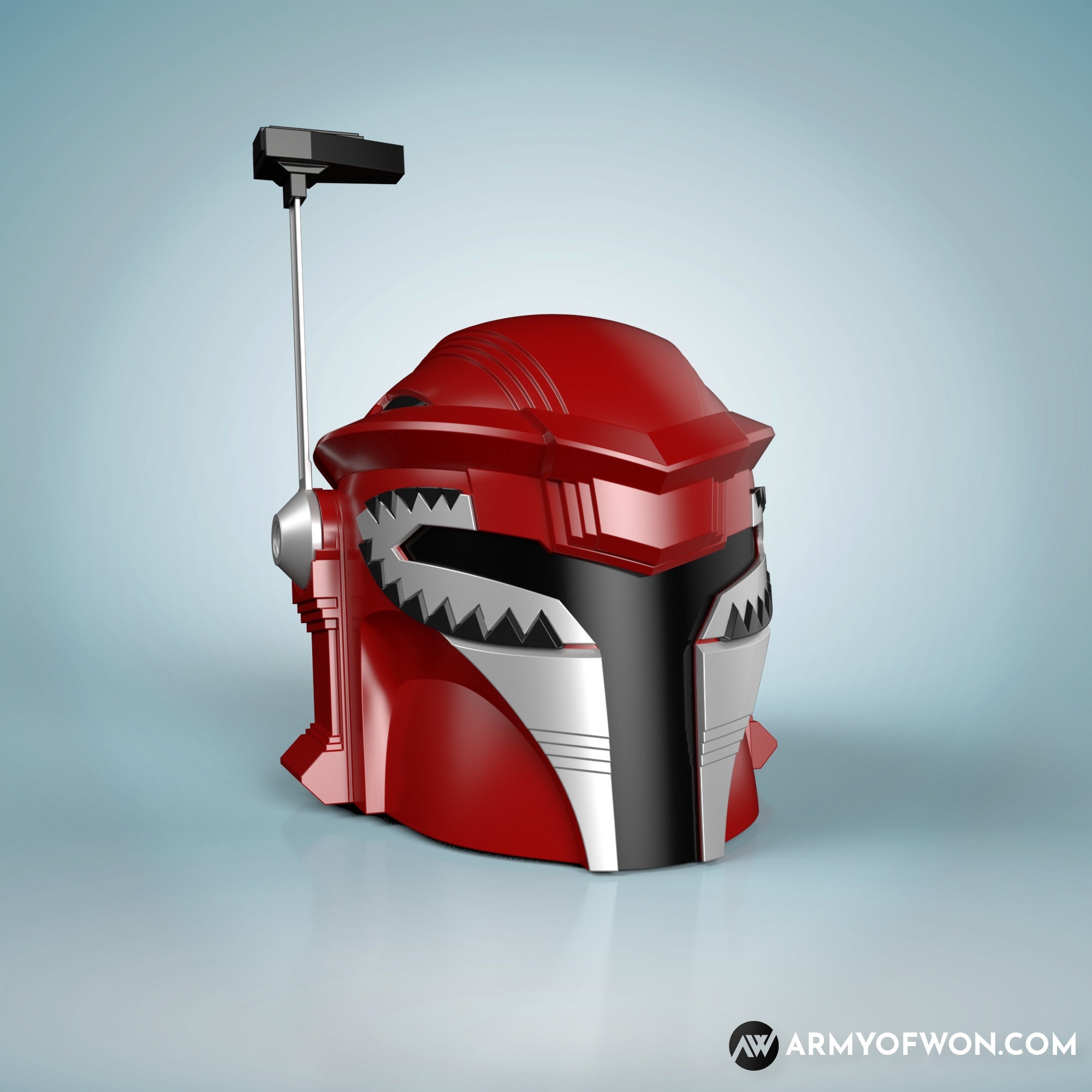 Red Power Ranger Inspired Mandalorian Helmet - Etsy