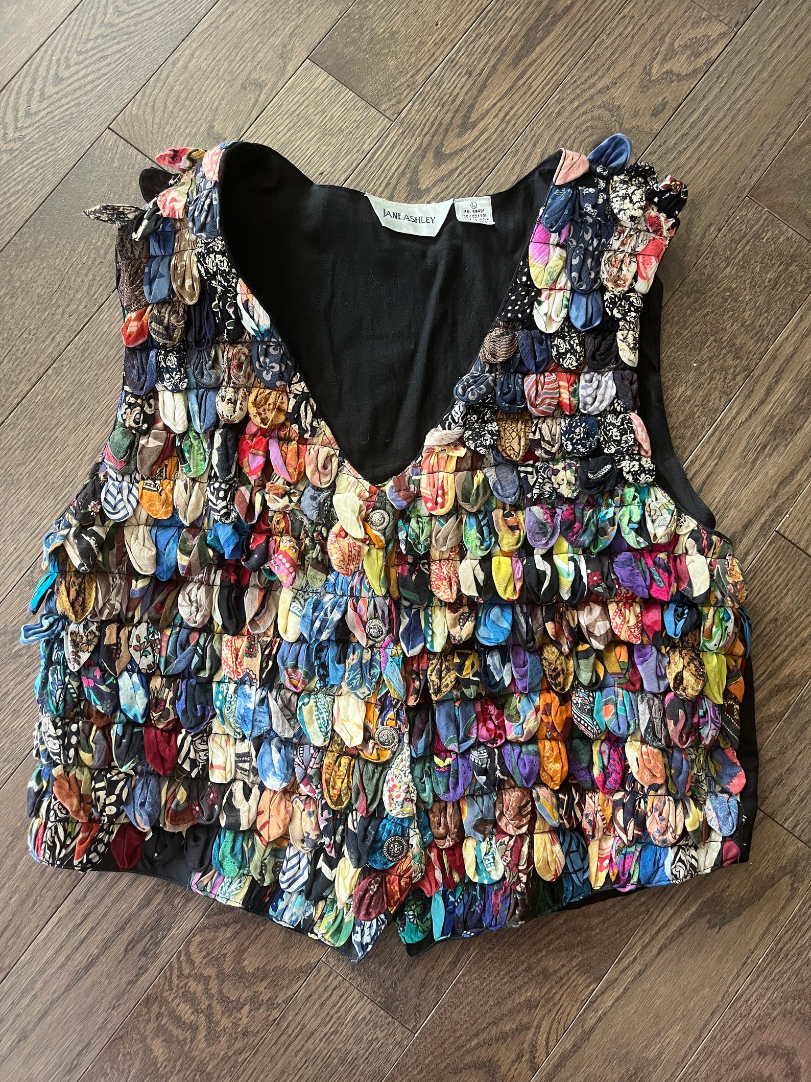 Vintage 90s Fabric Loop Vest - Etsy