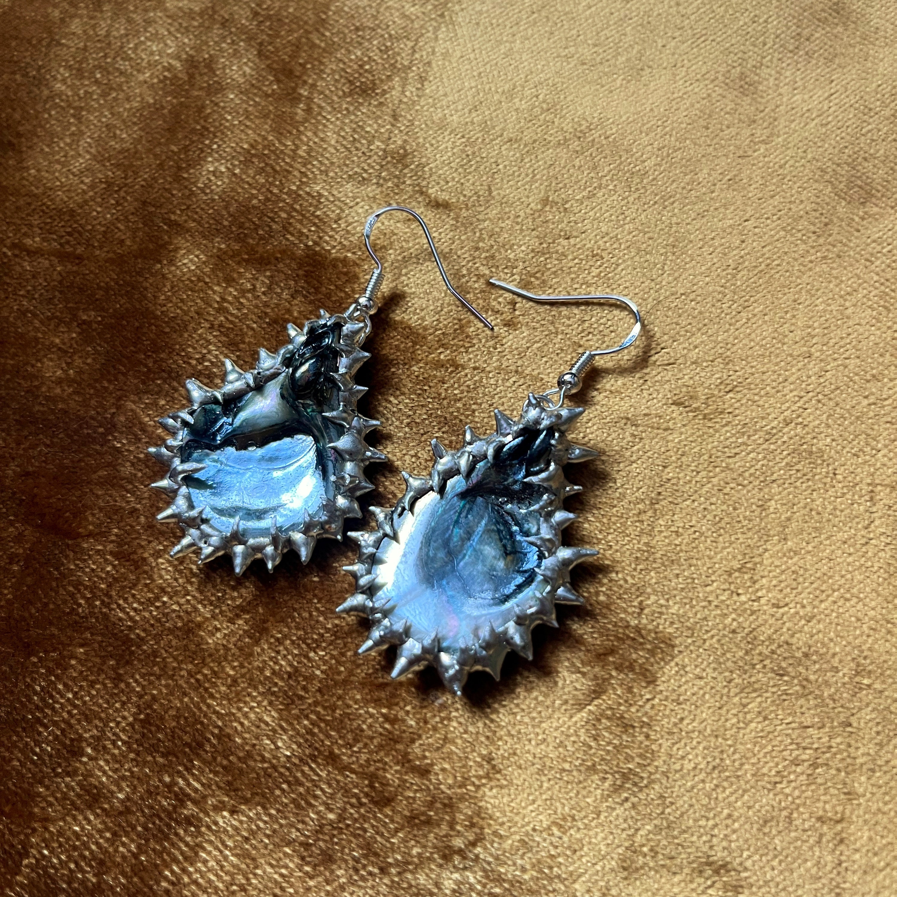 Soft Solder Spiky Shell Earrings - Etsy