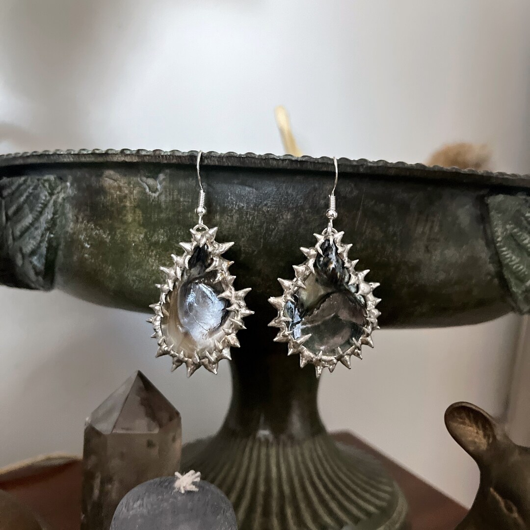 Soft Solder Spiky Shell Earrings - Etsy