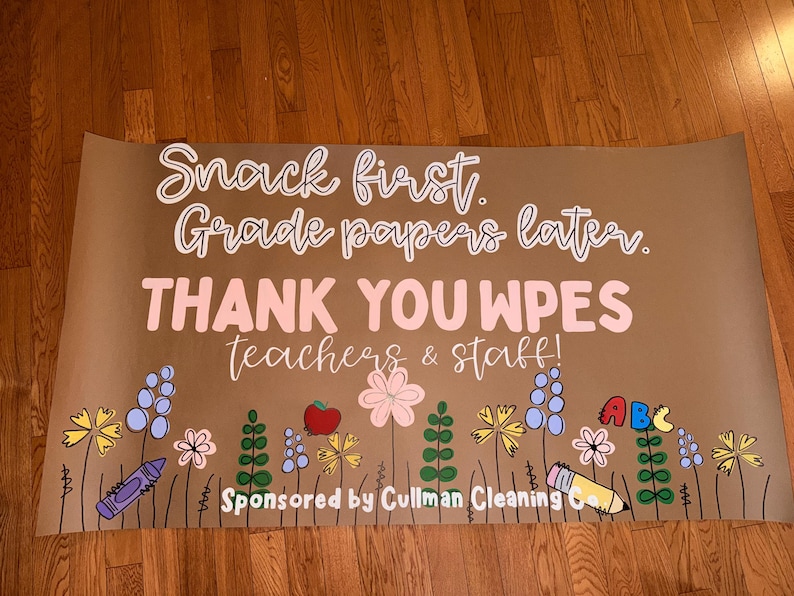 Teacher Appreciation Hand Painted Banner - Etsy