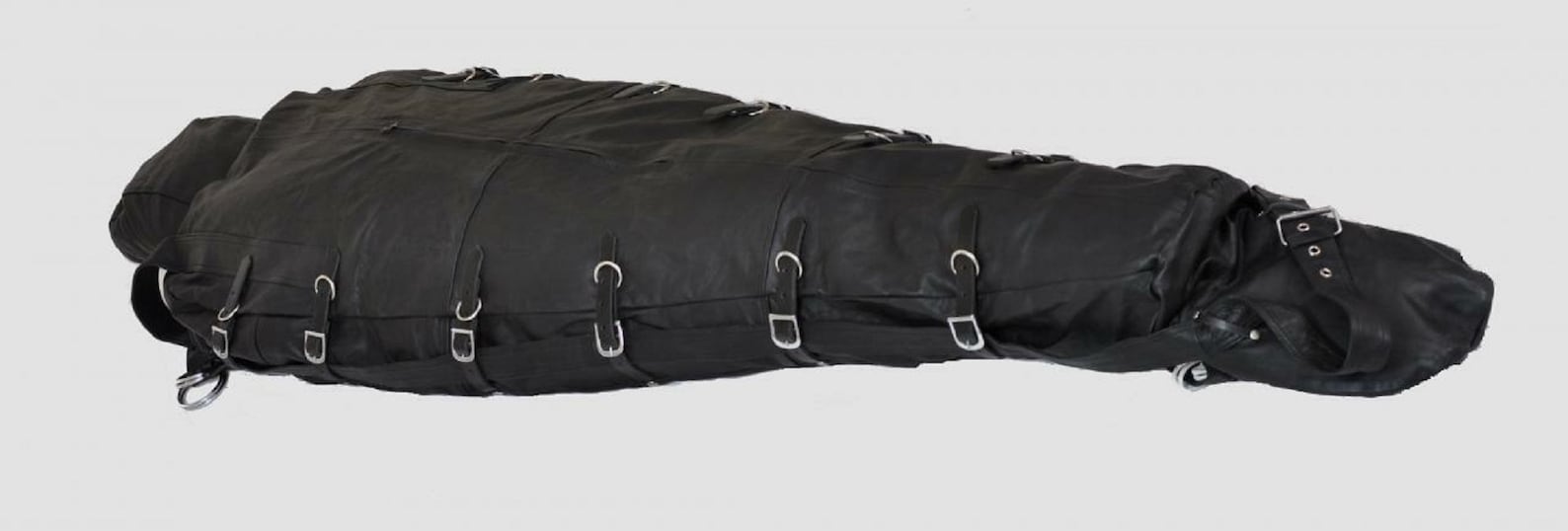 Black Genuine Real Leather Sleepsack Straight Bodybag Mummy Etsy