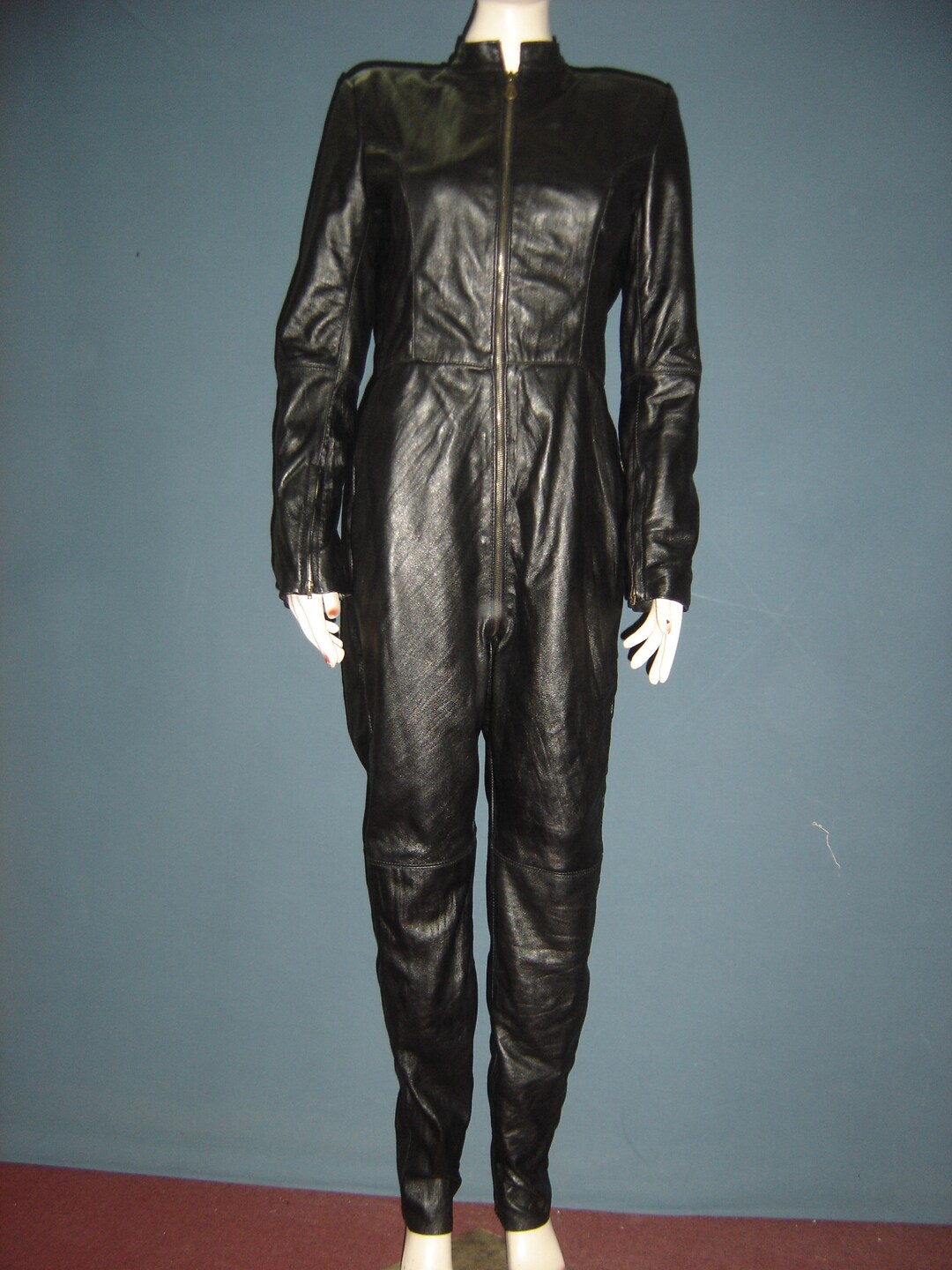 Leather Catsuit Etsy