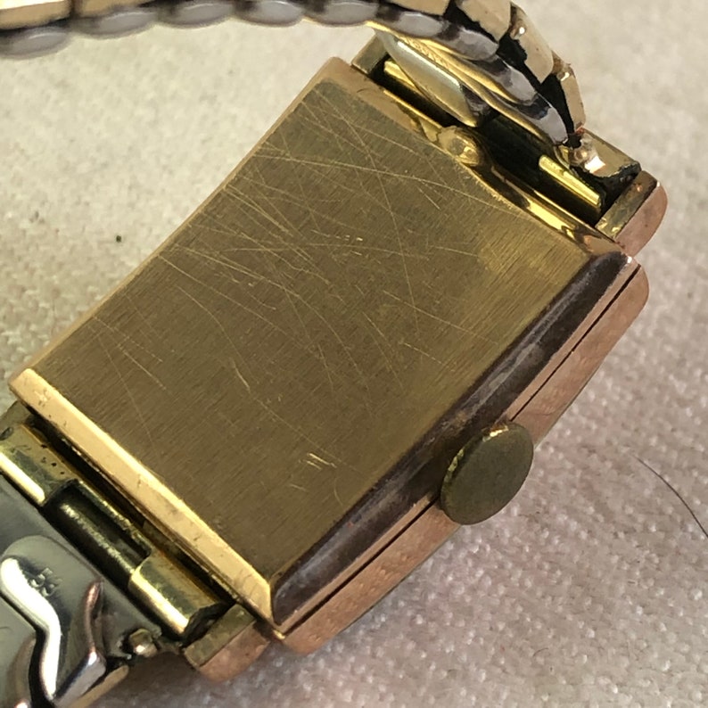 Munwill Antique Mens Wrist Watch 10K Gold Upper Sterling Back Swiss 17 ...