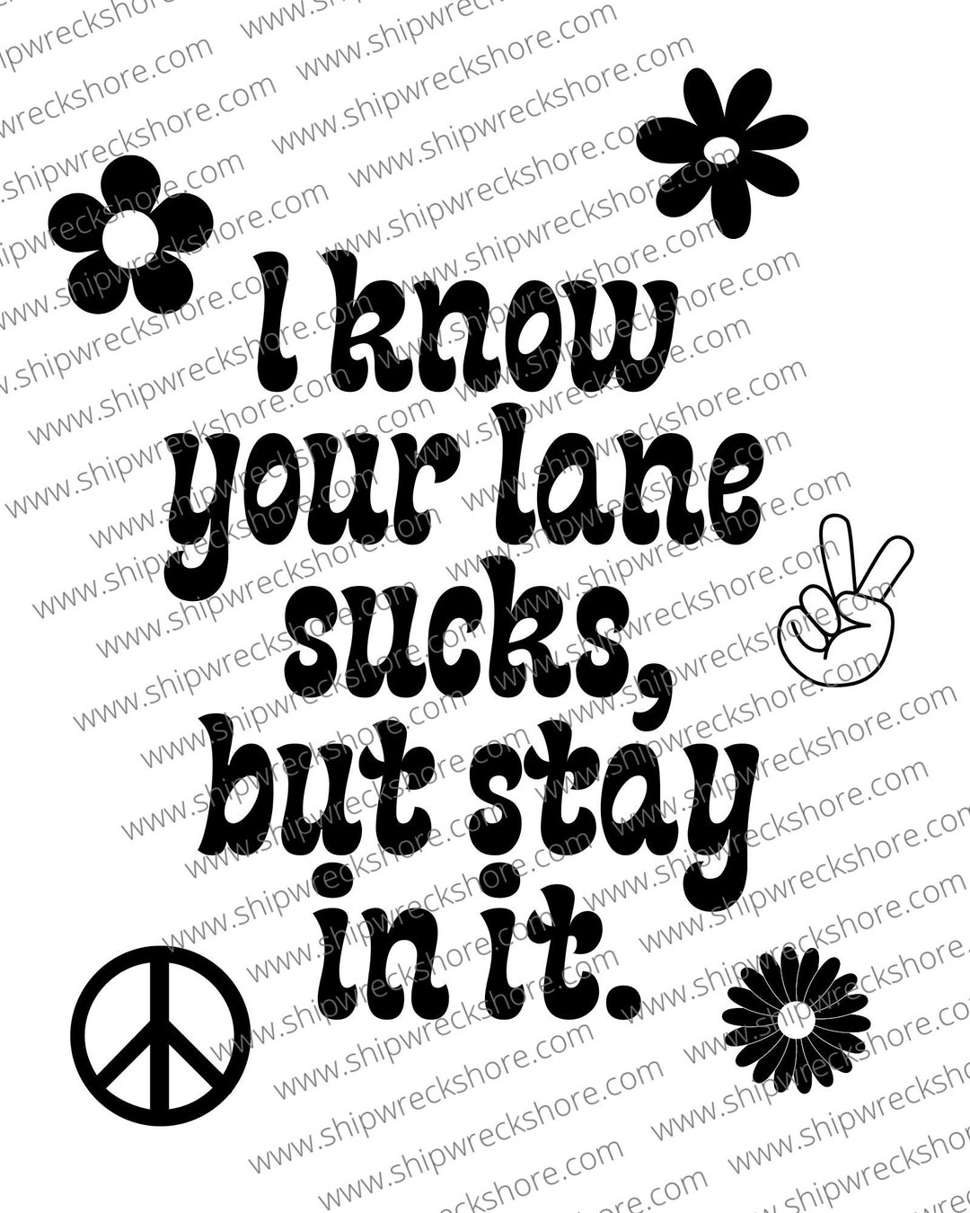 Stay in Your Lane SVG PNG JPG - Etsy