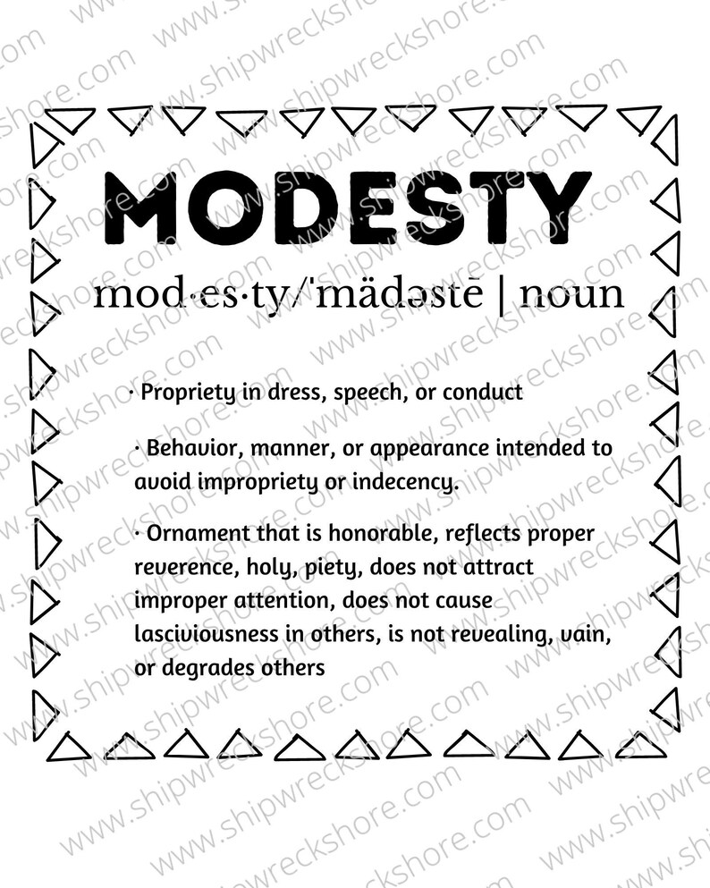 Modesty Defined! - SVG | PNG | JPG | Mock-up Included! - Etsy