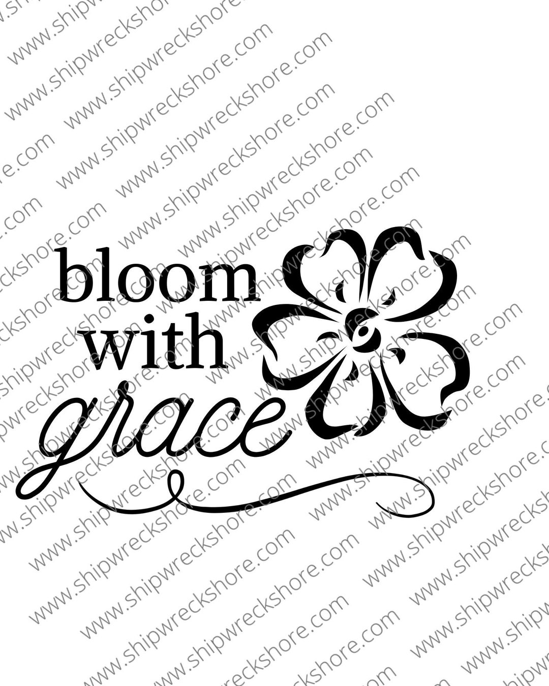 Bloom With Grace SVG PNG JPG - Etsy UK