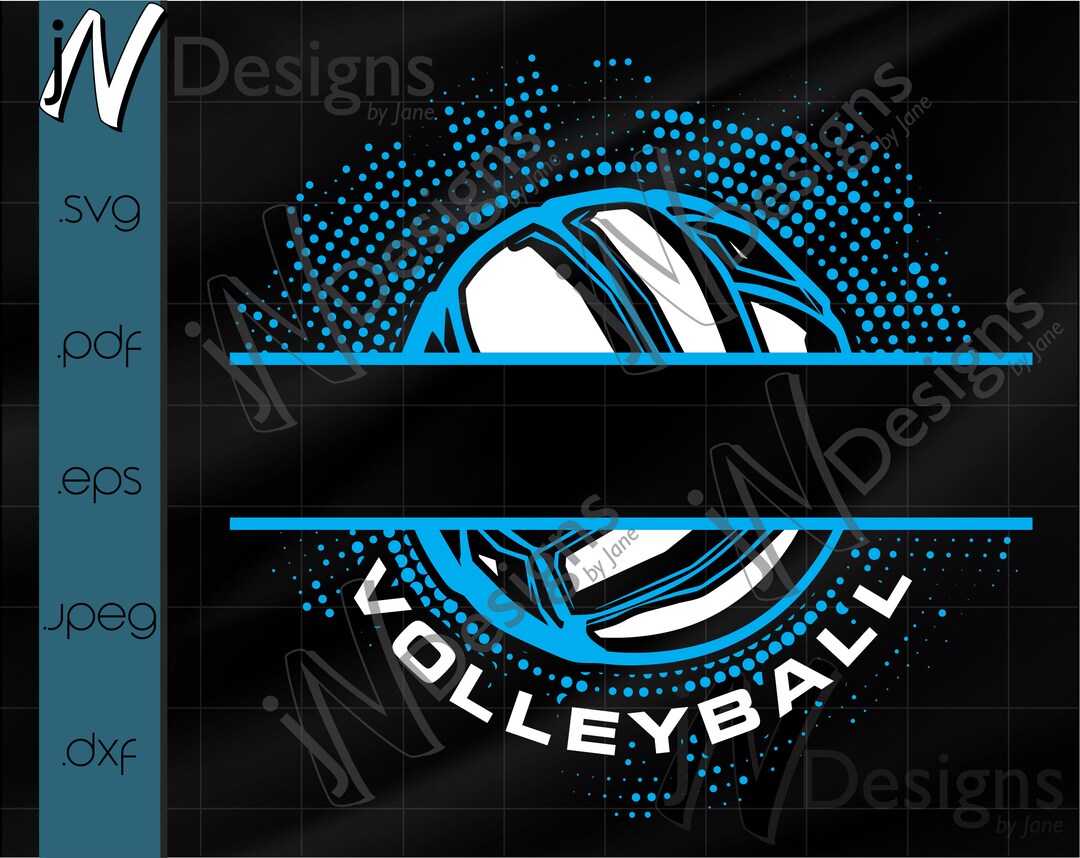 Volleyball Template SVG. Volleyball Abstract EPS. Team Volleyball PDF ...