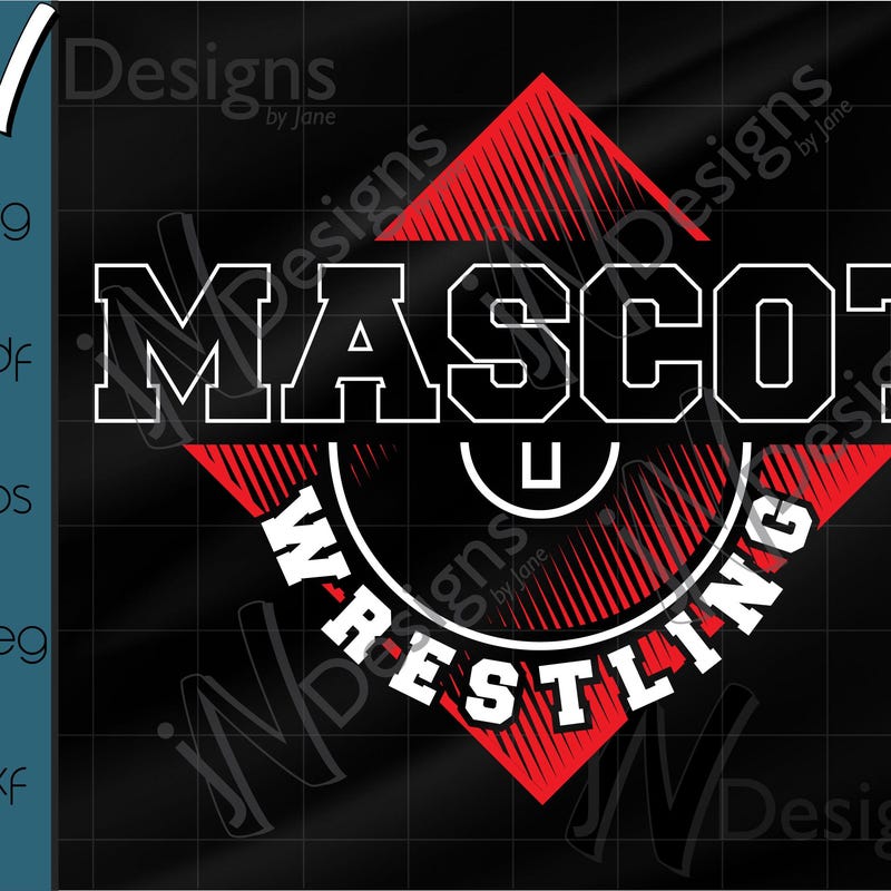 Wrestling Png Mascot - Etsy
