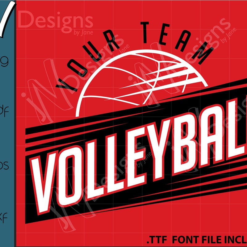 Volleyball Font - Etsy