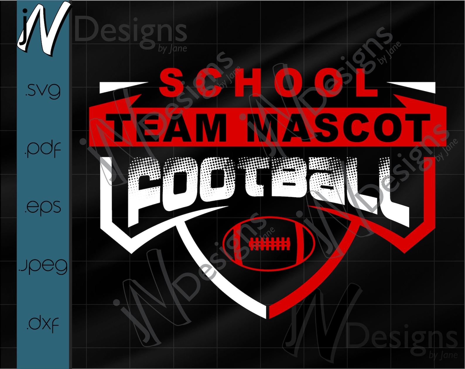 Football SVG. Football Team EPS. Football Player Template. Football ...