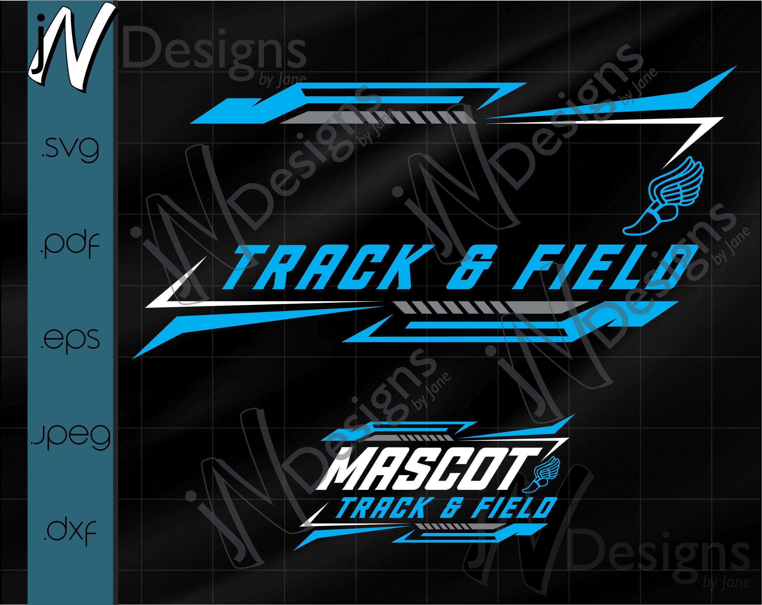 Track & Field Template SVG. Track Team PDF. Track and Field EPS. School ...