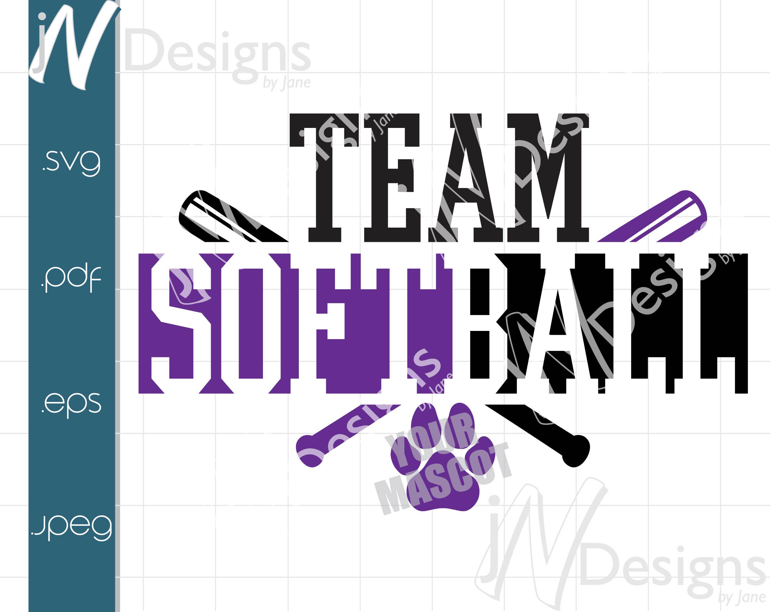 Softball SVG. Softball Team EPS. Softball Player Template. Softball ...