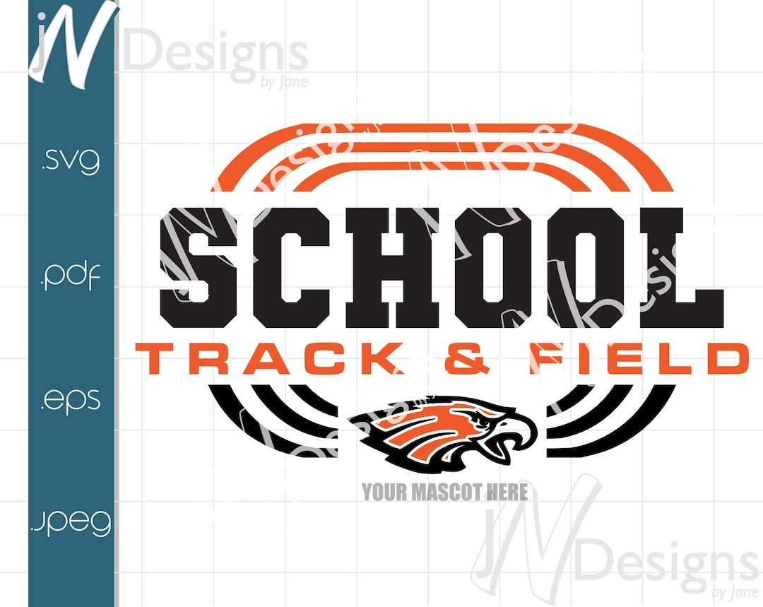 Track & Field Template SVG. Track Team PDF. Track and Field EPS. School ...