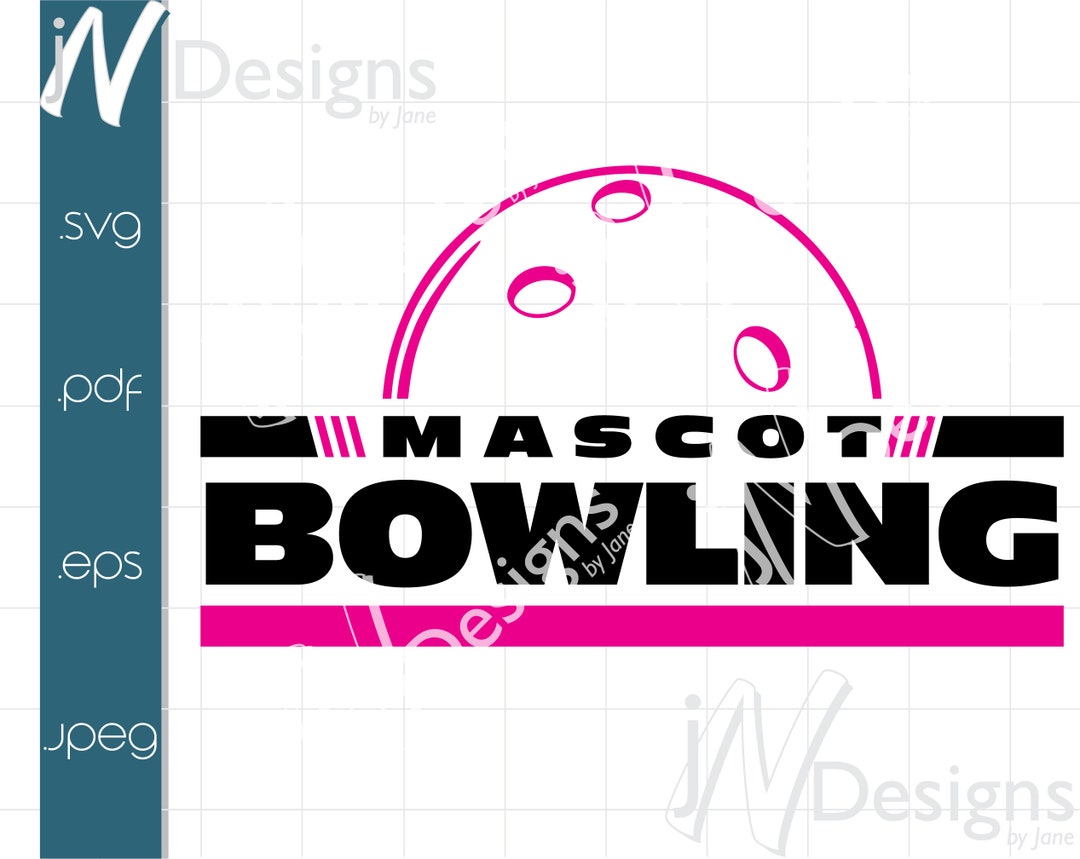 Bowling SVG. Bowling Team PDF. Mascot Bowling EPS. Bowling Digital File ...