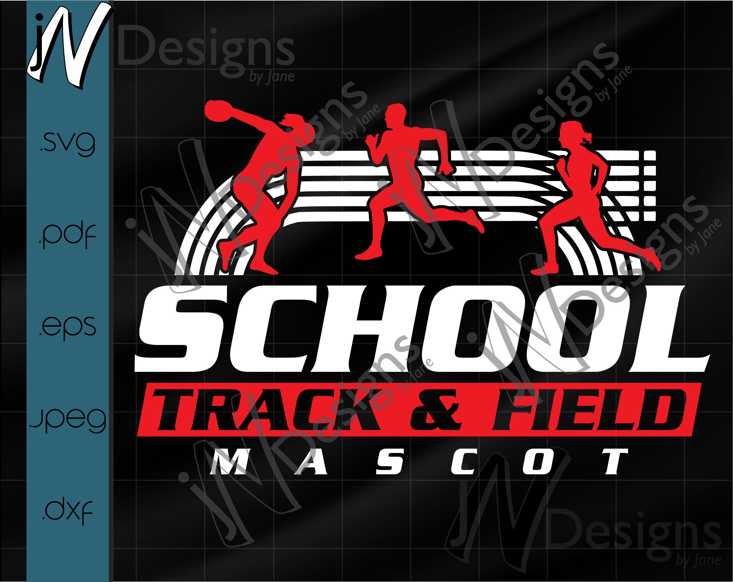Track & Field Template SVG. Track Team PDF. Track and Field EPS. School ...